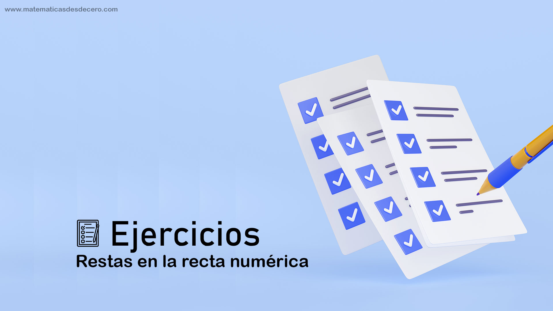 10 Ejercicios de Restas en la recta numérica » Cuestionario